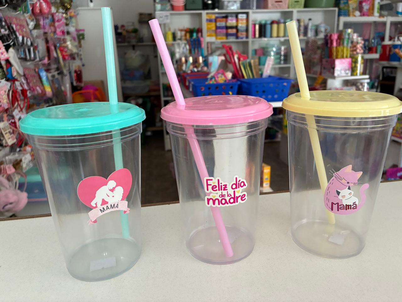 VASO ACRILICO STICKER MAMÁ cod7295 | Distribuciones Córdoba